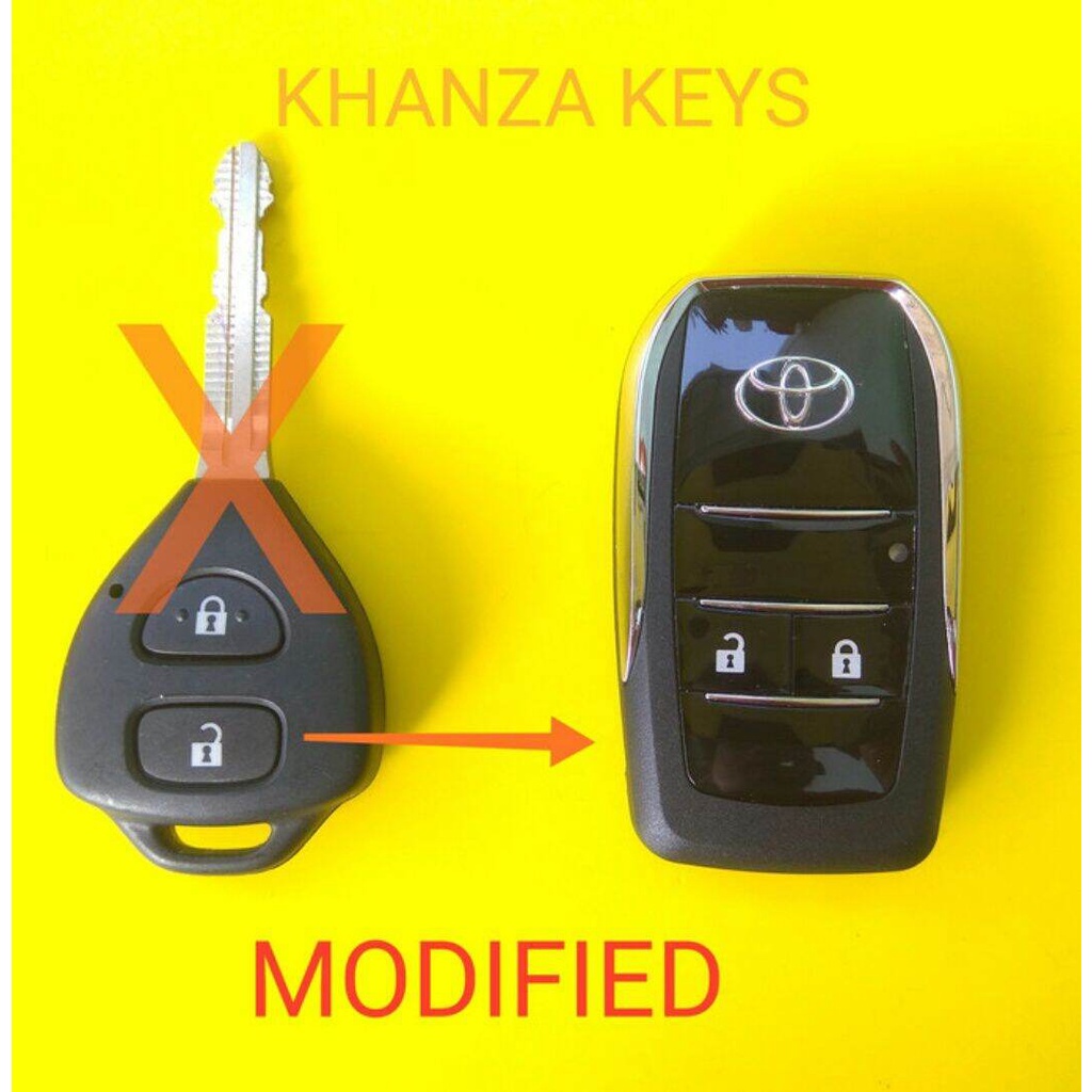 Jual casing flip key toyota 2 tombol untuk innova yaris hilux fortuner ...