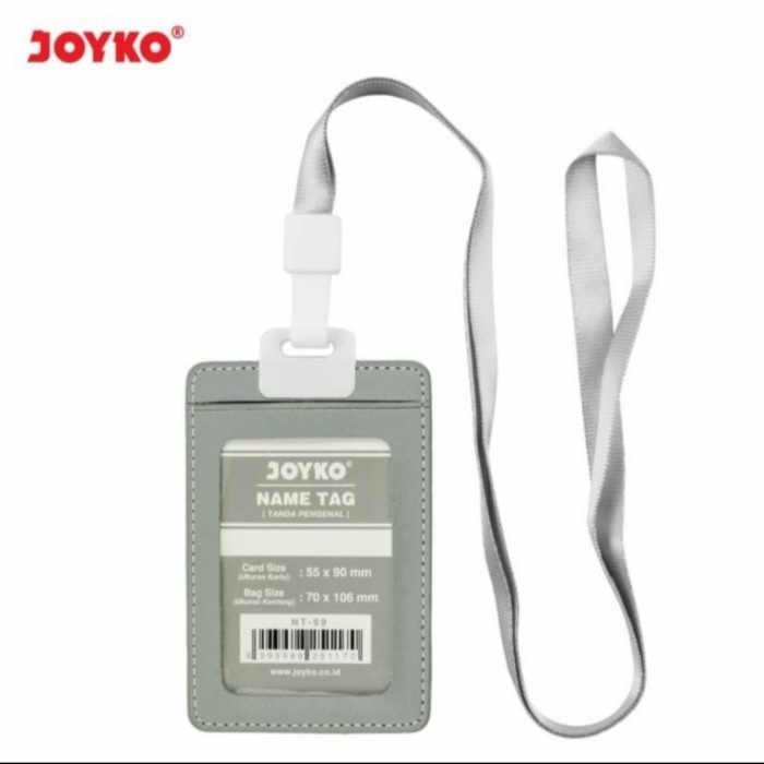 Jual JOYKO Name Tag / Gantungan Kartu Nama Vertical NT-69 Abu-abu ...