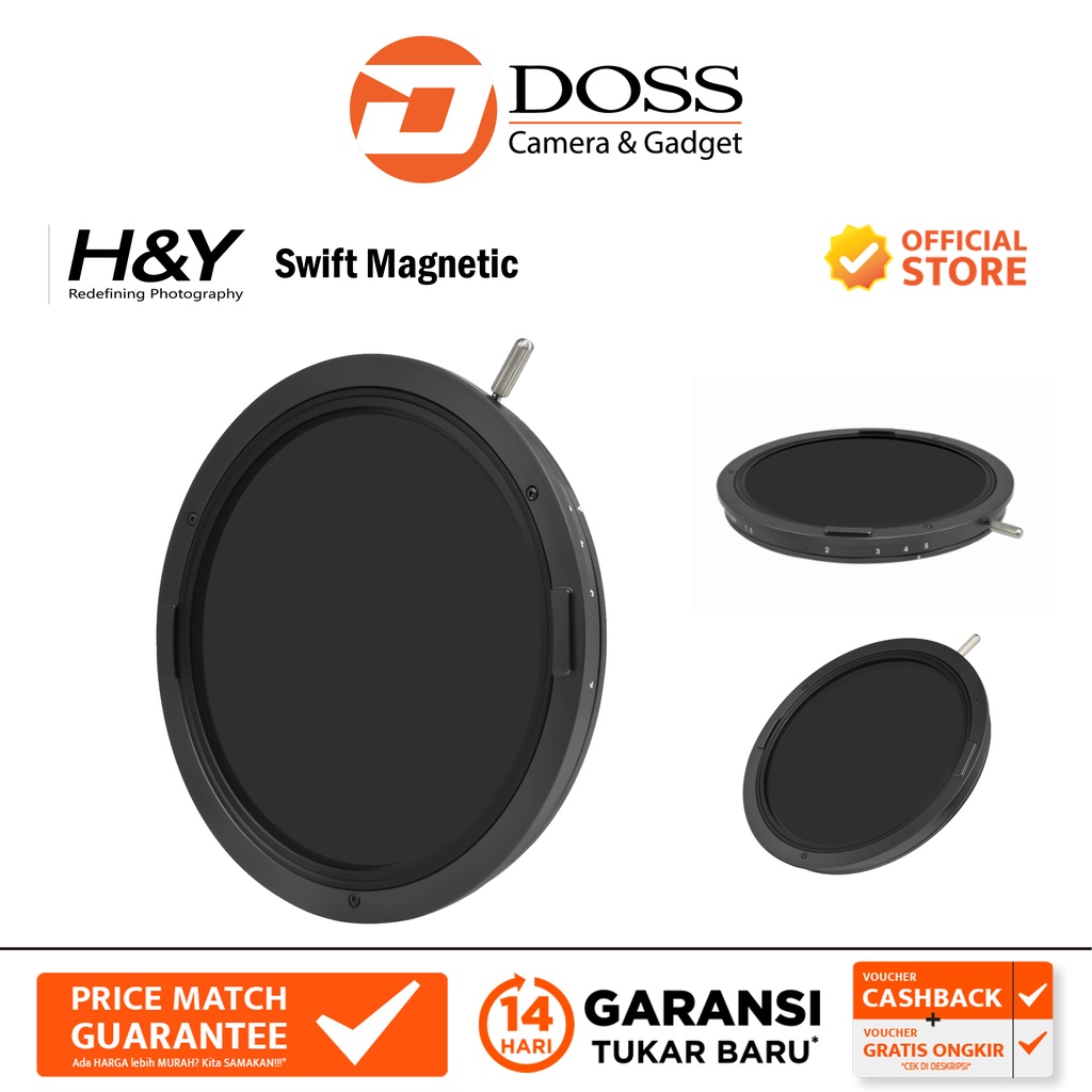 Jual H&Y Swift Magnetic Clip-on Variable ND1.5-5 Stop VND1.5-5 Filter ...