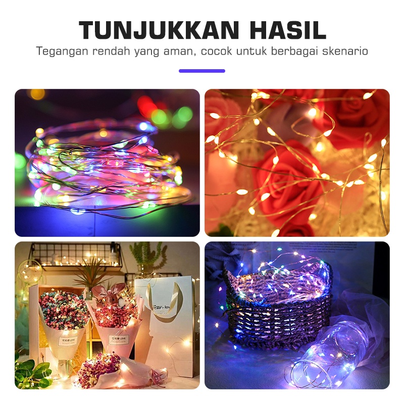 Jual Lampu LED Tumblr Kawat Mini 1 M 3 Meter / Lampu Fairy Light ...