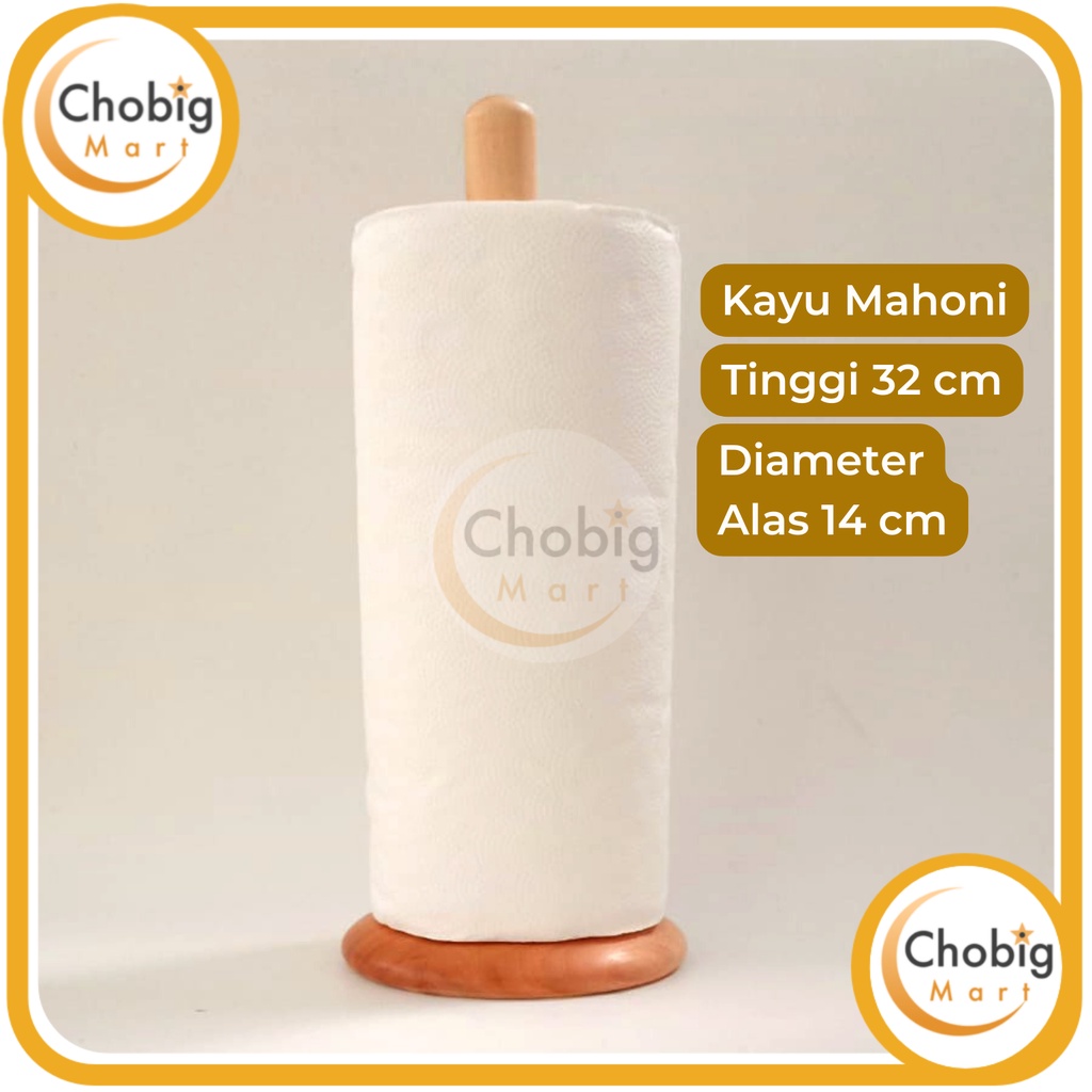 Jual CHOBIG Tempat Kayu Roll Tissue Aesthetic Tisu Gulung Rolling Rol ...