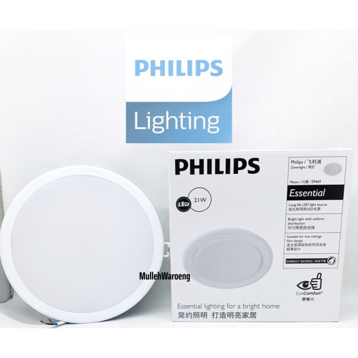Jual PHILIPS LED PANEL DOWNLIGHT BULAT MESON 175 21W 21 WATT 59469M INDOOR | Shopee Indonesia