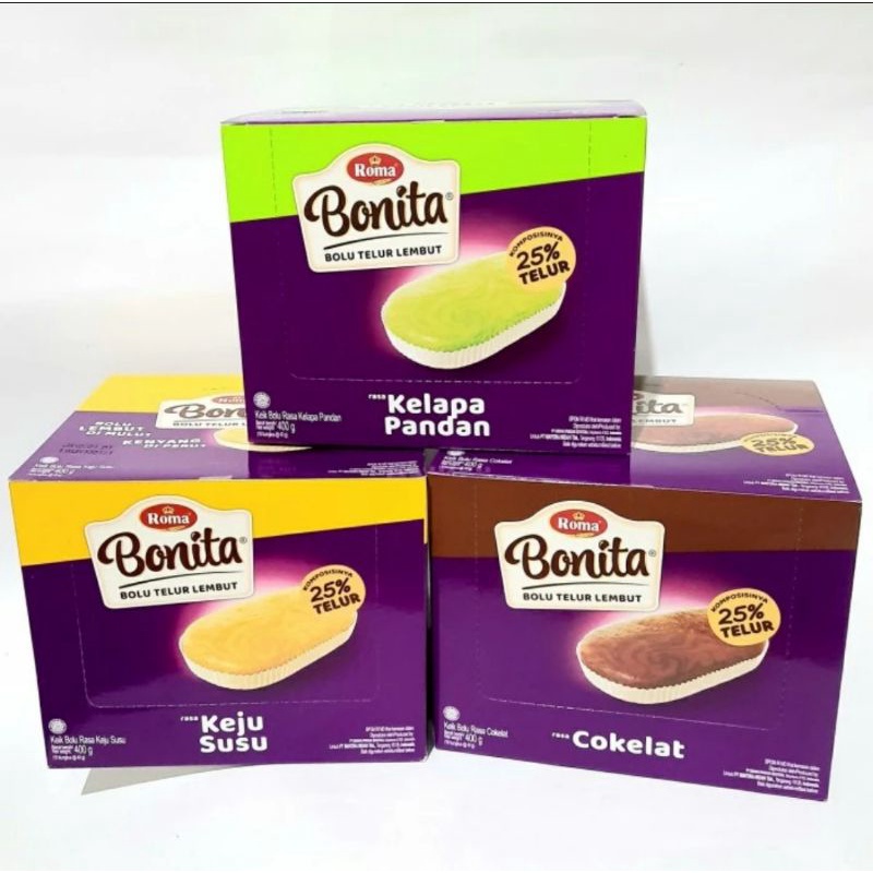 Jual Roma Bolu Bonita 1 BOX isi12 pcs Rasa | Shopee Indonesia