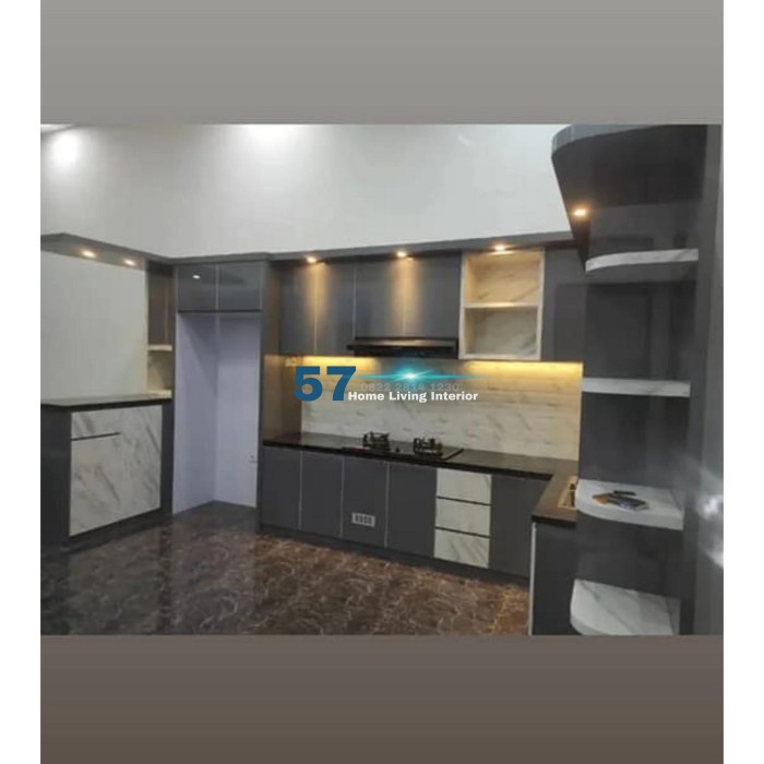 Jual Set Lemari Dapur Dan Meja Bar Minimalis Bahan Multiplek HPL Free ...