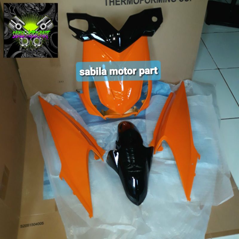 Jual Cover Body Full Halus Honda Beat Karbu 2008 2010 Warna Oren Dan ...