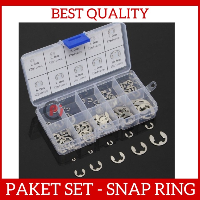 Jual Paket Set 120 160 E Clip External Retaining Snap Ring Assortment ...