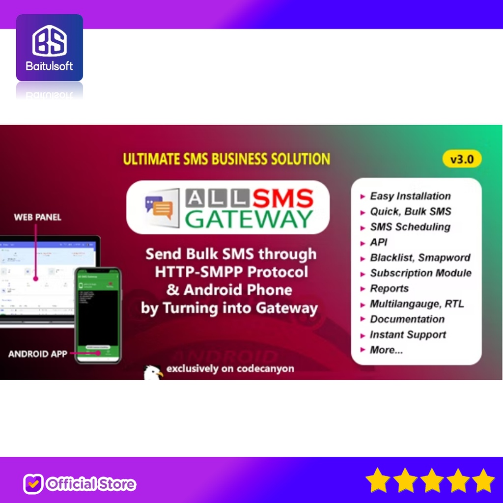 Jual SOURCE CODE APLIKASI SMS GATEWAY BULK SMS HTTP SMPP PROTOCOL ANDROID PHONE BY TURNING ...