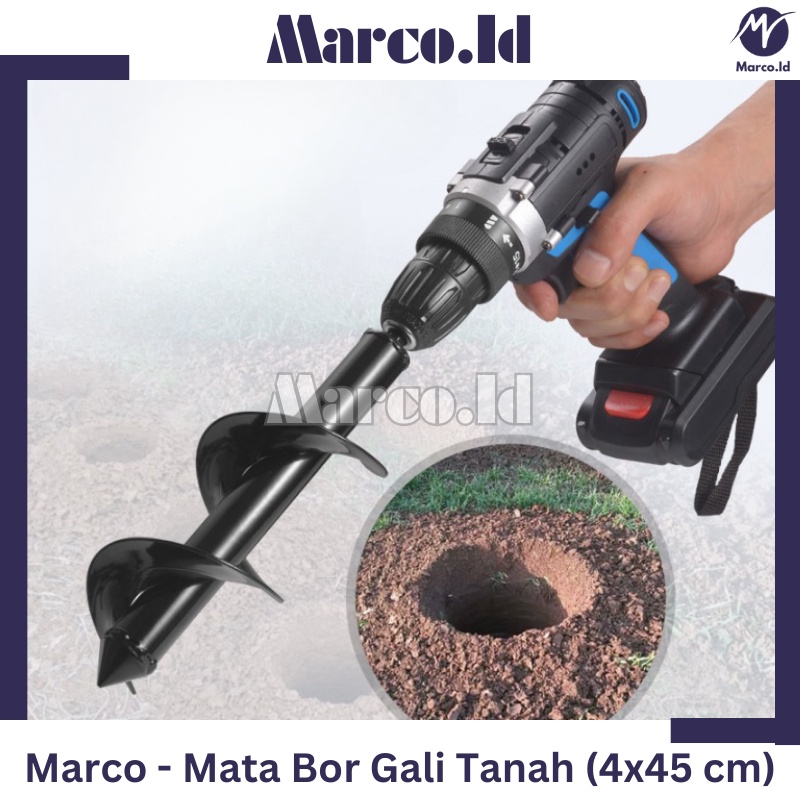 Jual Mata Bor Besi Penggali Tanah Spiral Auger Drill Head Biopori ...