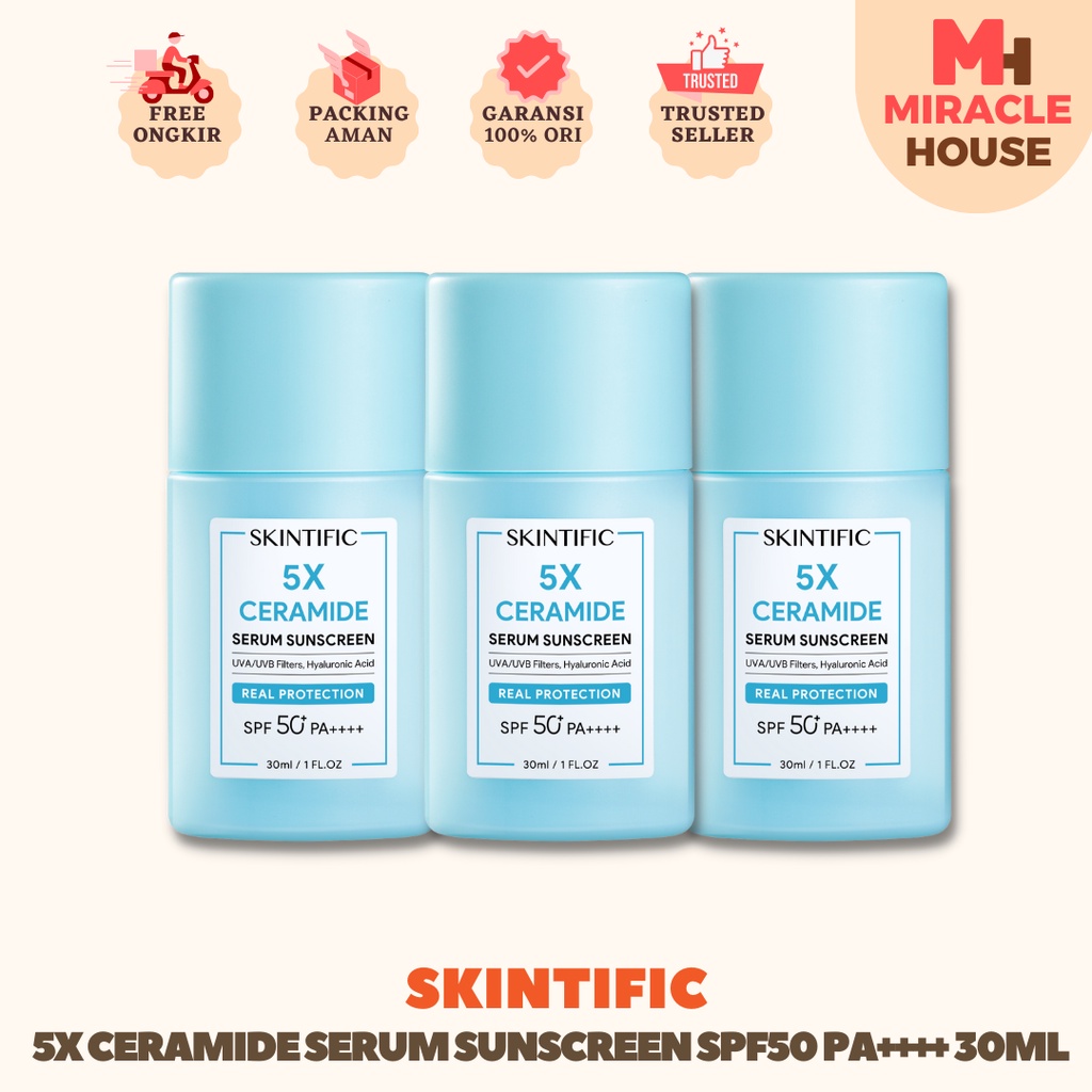 Jual SKINTIFIC 5X Ceramide Serum Sunscreen SPF50 PA++++ Skincare ...