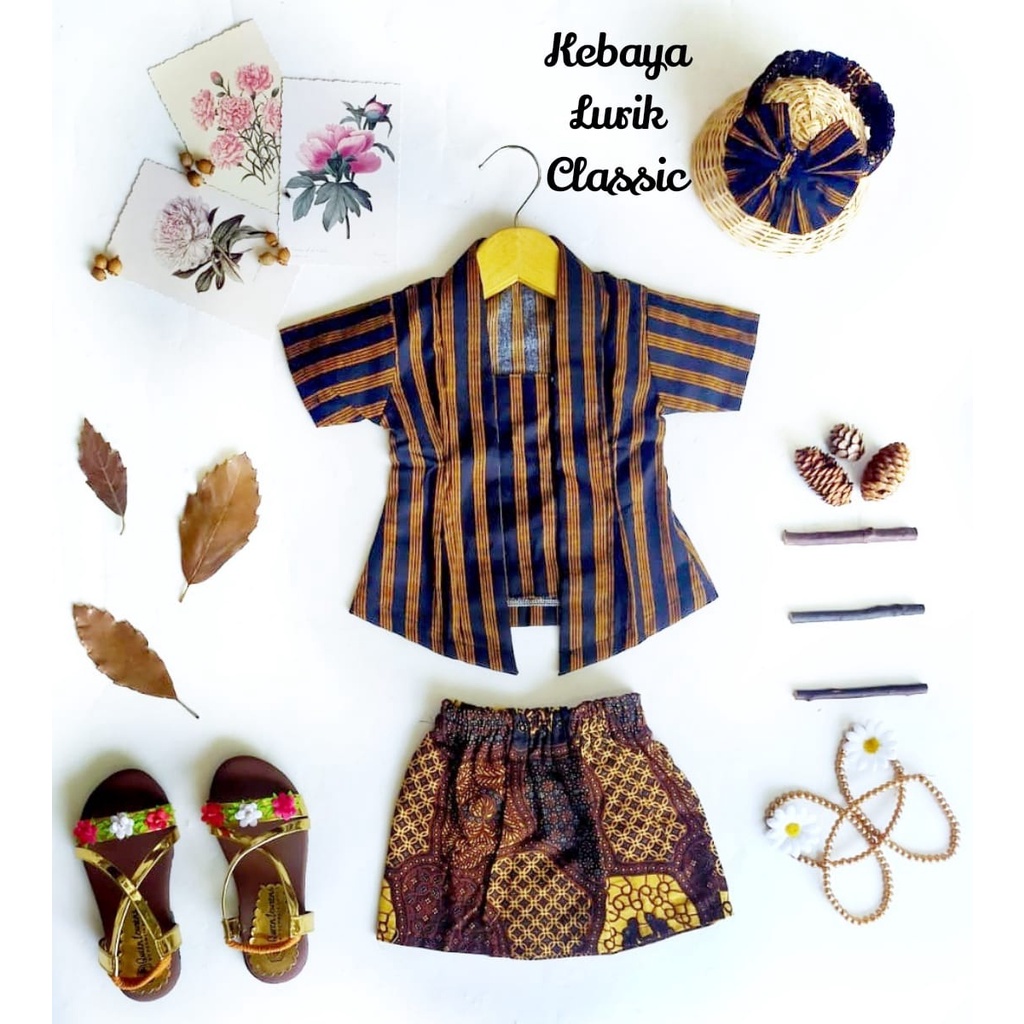 Jual Kebaya Kutubaru Lurik Klasik Anak Pakaian Adat Jawa Kostum Karnaval Anak Baju Foto Bayi ...