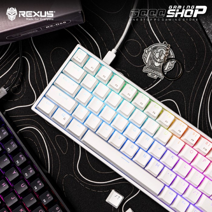 Jual Rexus Daiva RGB USB - C Wired 68% - Mechanical Gaming Keyboard ...