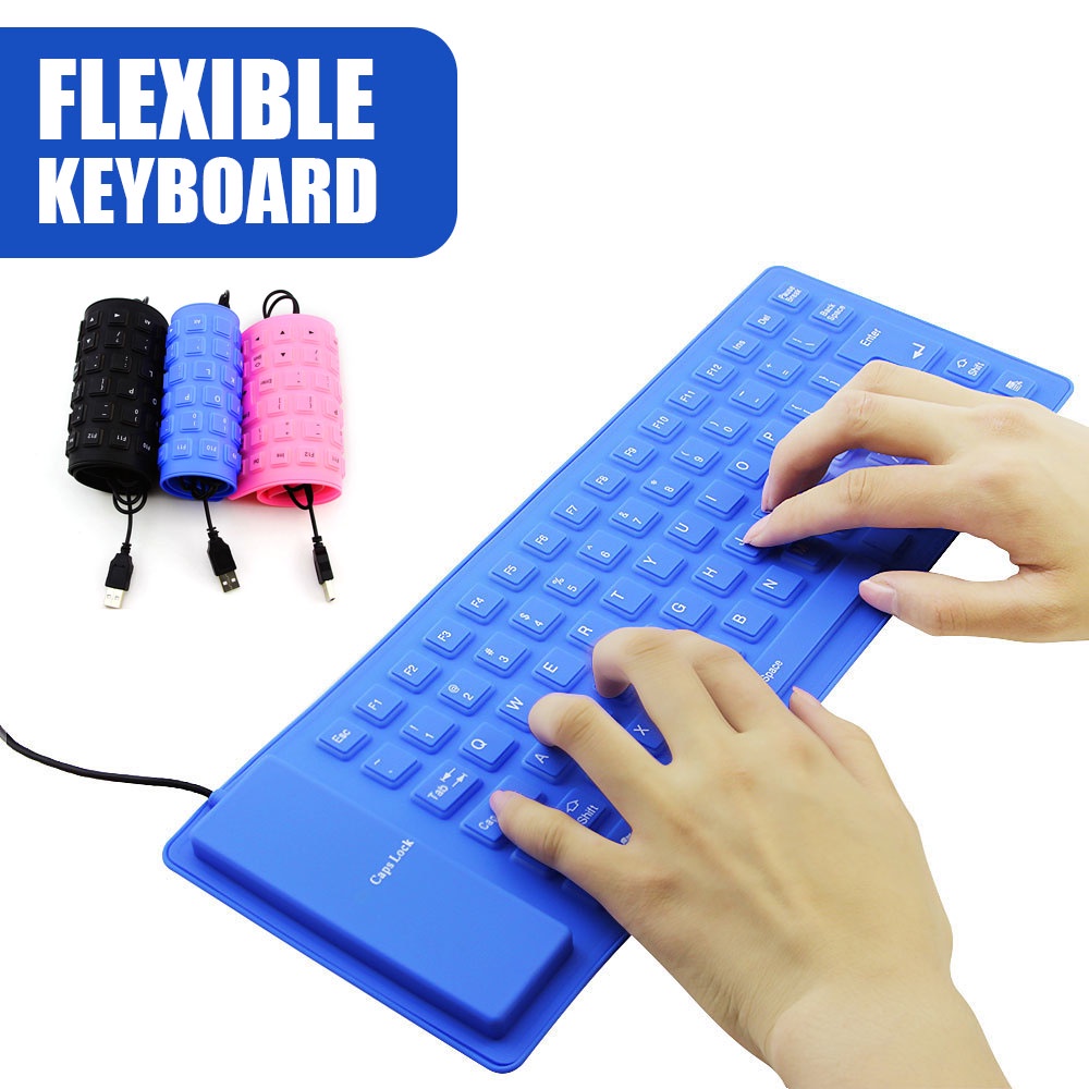 Jual Keyboard Fleksibel USB Flexible Keyboard Waterproof Bahan Karet ...