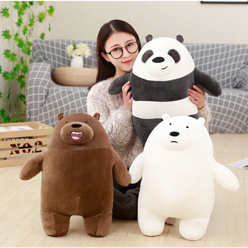 Jual Boneka Lucu ORIGINAL Boneka Miniso We Bare Bears Plushies Stuffed ...