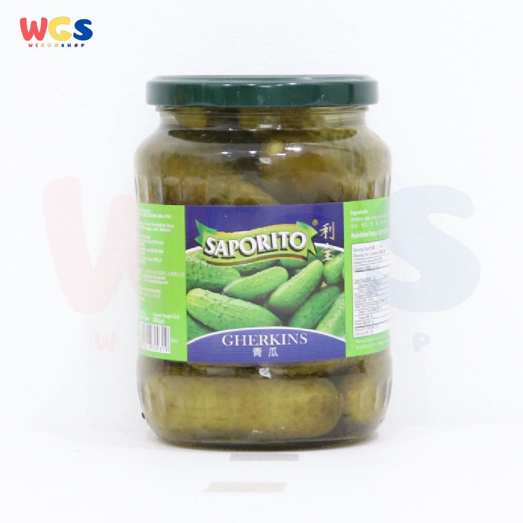 Jual Saporito Gherkins Premium Grade 670 gr - Acar Timun | Shopee Indonesia