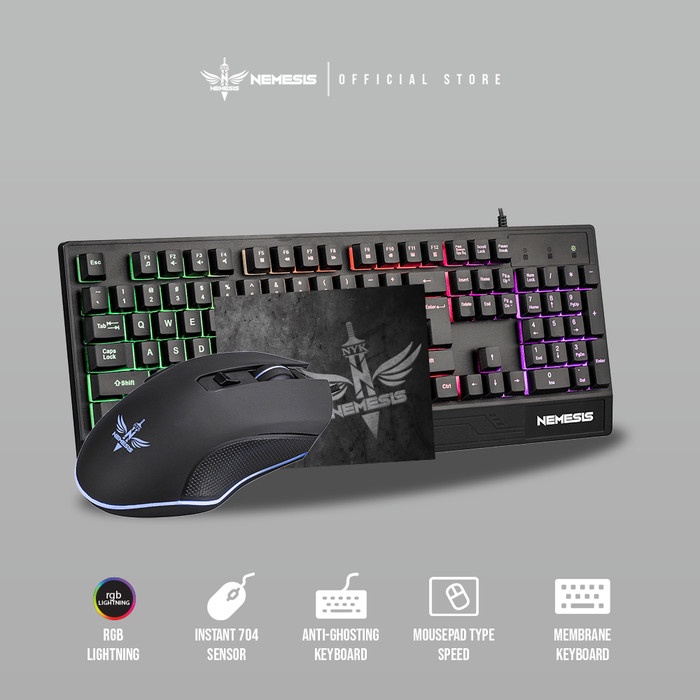 Jual COMBO NYK NEMESIS DRAKE KC- 300 Gaming Keyboard | Shopee Indonesia