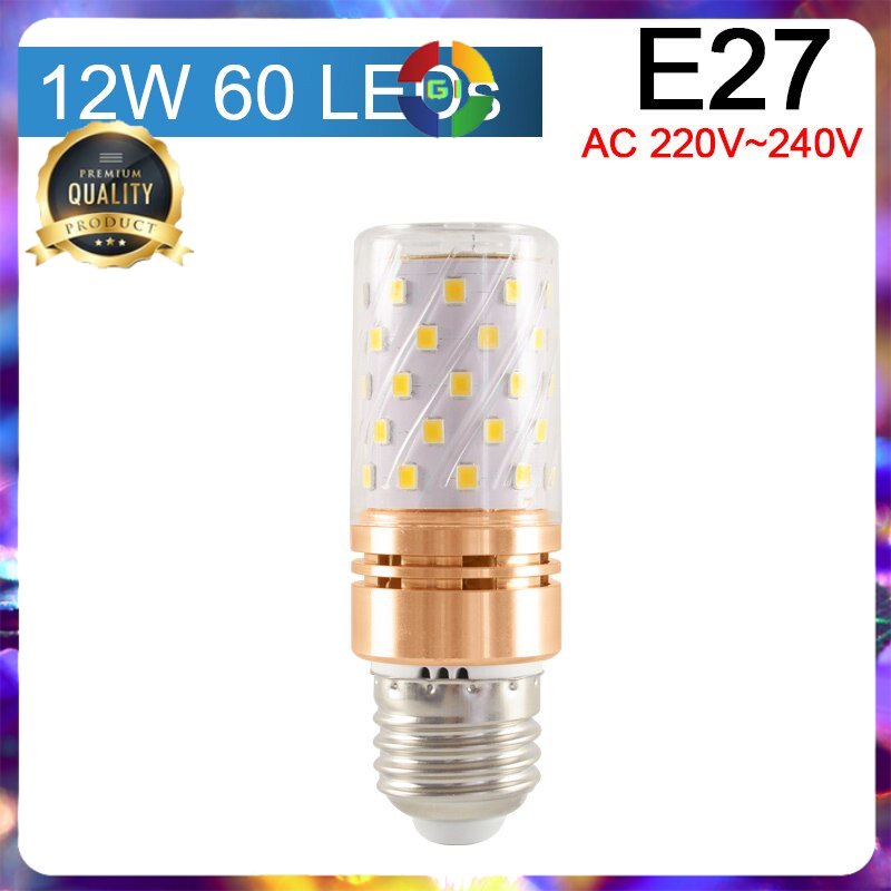Jual Bohlam LED Corn Light Bulb E27 12W 60 LED Cool White White ...