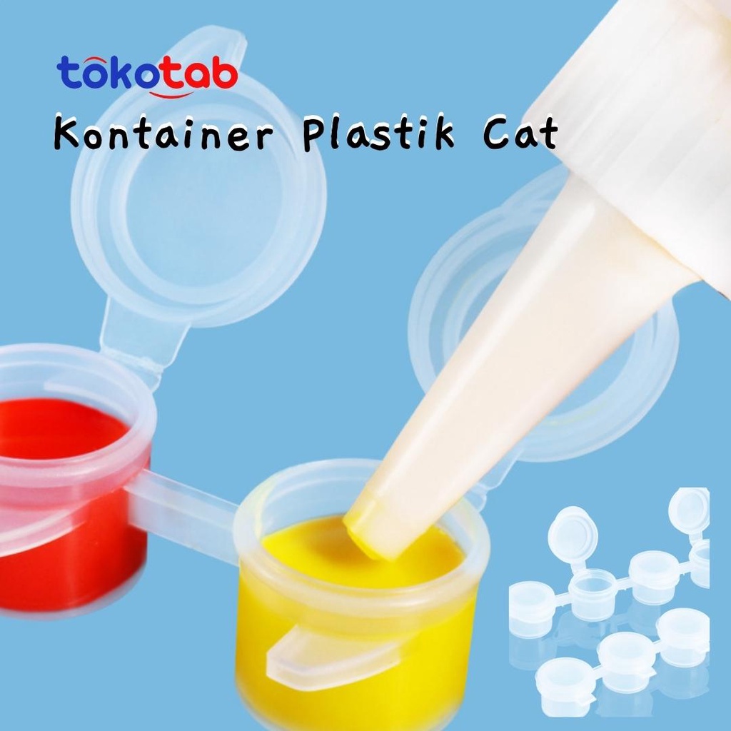 Jual Tokotab - Set Kotak Cat Warna Wadah Pot Cat Air Renteng Plastik PP ...