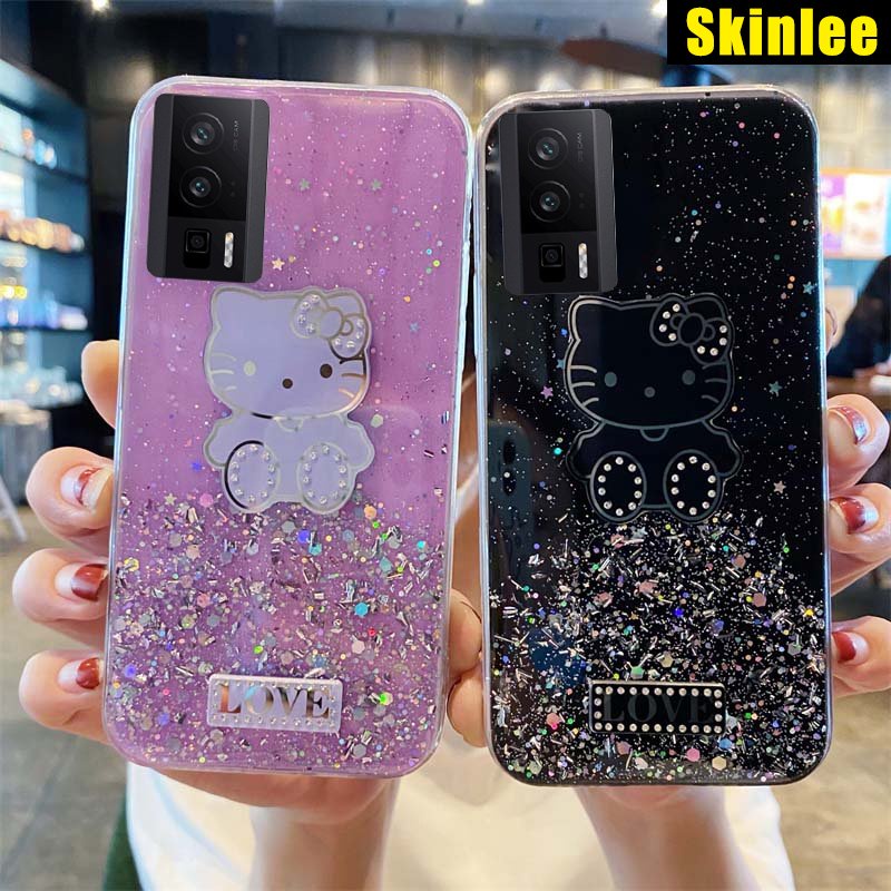 Jual For Xiaomi Poco F5 Pro 5G casing case Shiny Ring casing case ...