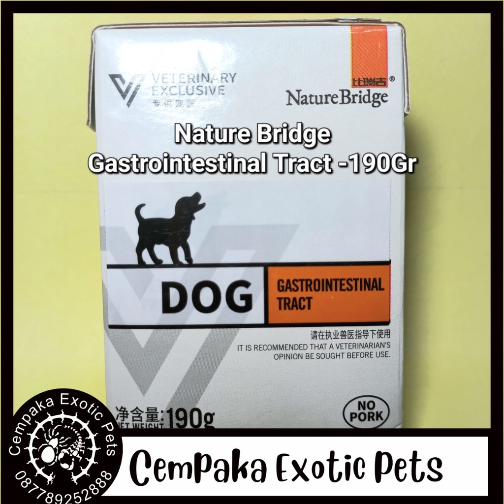 Jual NATURE BRIDGE VET Gastrointestinal DOG 190gr Wetfood Gastro Diare ...