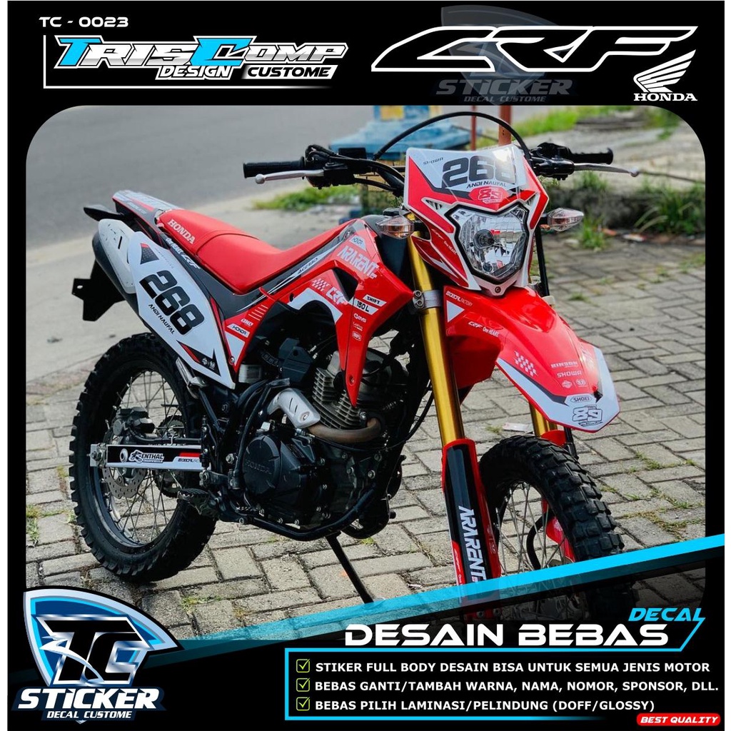 Jual Decal Stiker CRF 150 L Full Body Desain Custom - Sticker Decal Full Body Desain Custom ...
