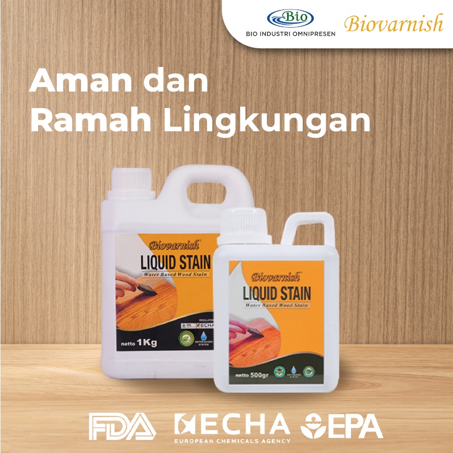 Jual Politur Kayu Waterbased Biovarnish Liquid Stain Kemasan Kecil 500 ...