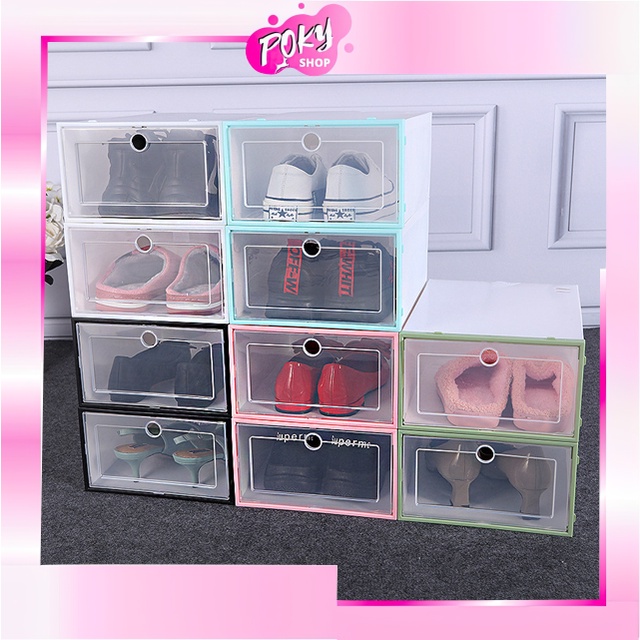 Jual POKY - H713 Kotak Sepatu Simple / Shoes Storage / Tempat ...