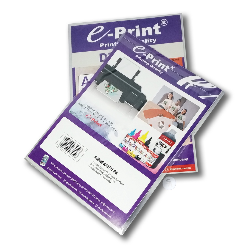 Jual EPRINT - DTF Kertas Print Sablon Digital Tranfers A4 - Pack | Shopee Indonesia