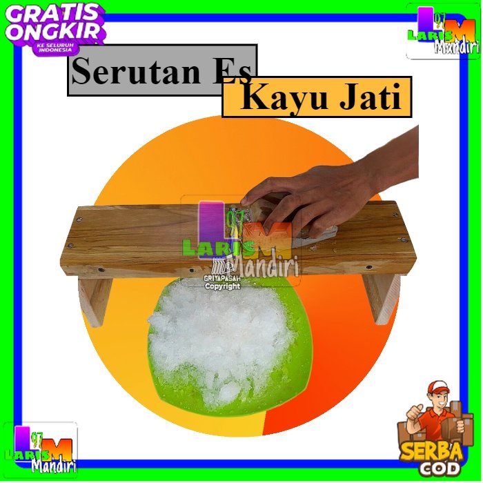 Jual Gosrok Es Batu / Serut Es Batu / Pasah Es Kayu Jati Asli Serut Es ...