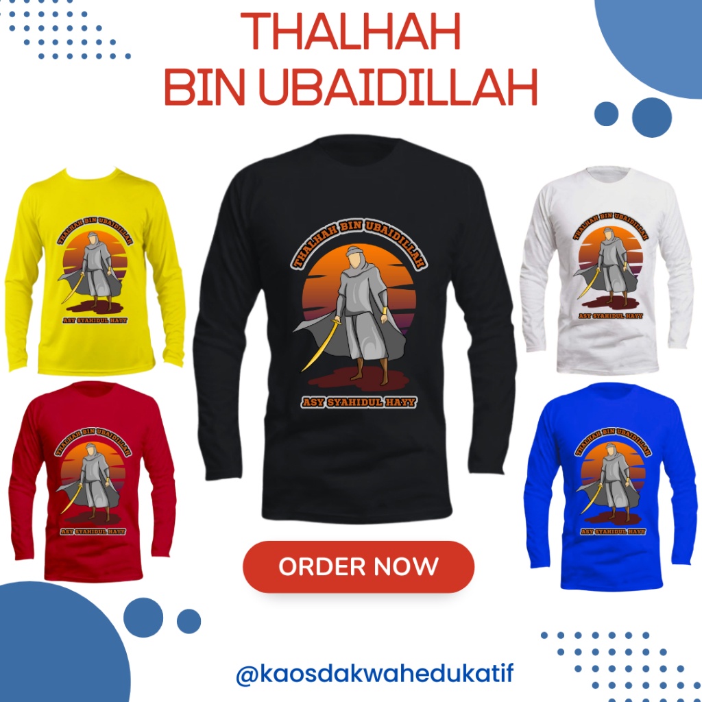 Jual THALHAH BIN UBAIDILLAH KAOS DAKWAH ANAK LAKI LENGAN PANJANG DISTRO ...