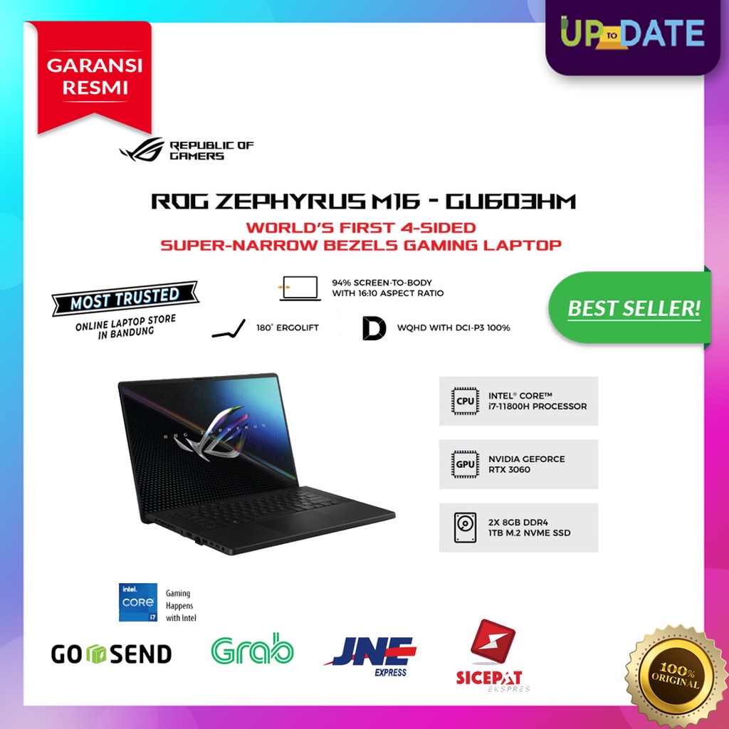 Jual Laptop Asus Zephyrus GU603HM-I736G6T-O Intel Core i7-11800H 16GB ...