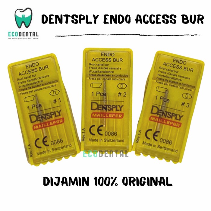 Jual Dentsply Endo Access Bur No 1 2 3 Bur Akses Opening Cavity ...