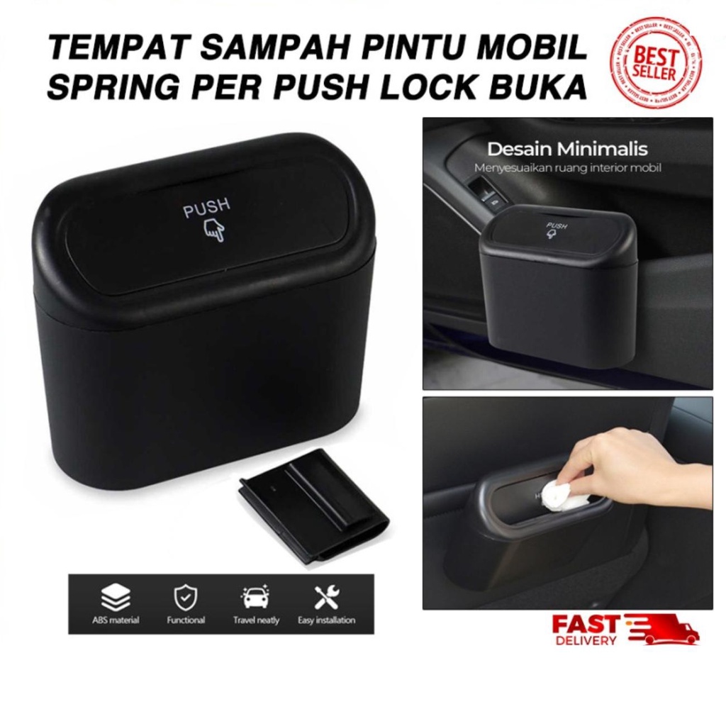 Jual Tempat Sampah Mobil Gantung Push Plastik Berkualitas Kotak Box ...