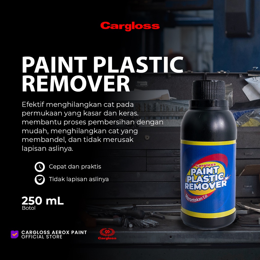 Jual Cargloss Paint Remover Plastik Cair Perontok Cat 250ml | Shopee ...