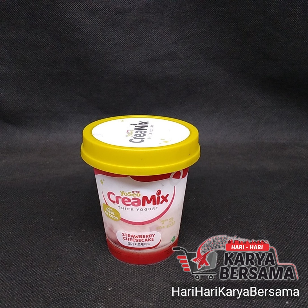 Jual YOSEO CREAMIX YOGURT STRAWBERRY CHEESE CAKE WITH NATA DE COCO ...