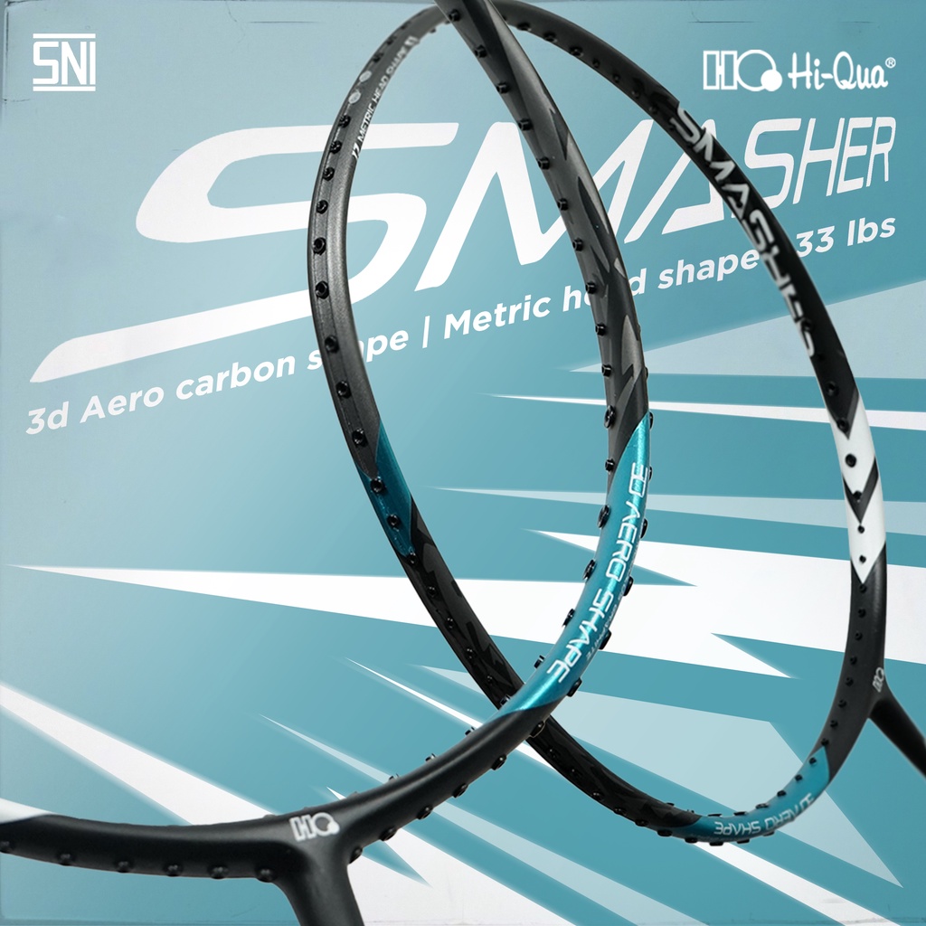 Jual Hi-Qua Raket Badminton Bulutangkis Smasher Full Set | Shopee Indonesia