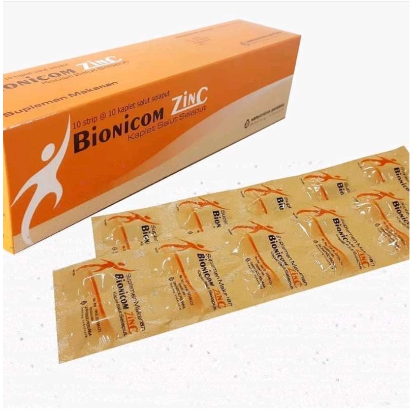 Jual BIONICOM ZINC STRIP 10 TABLET - SUPLEMEN MULTIVITAMIN | Shopee ...