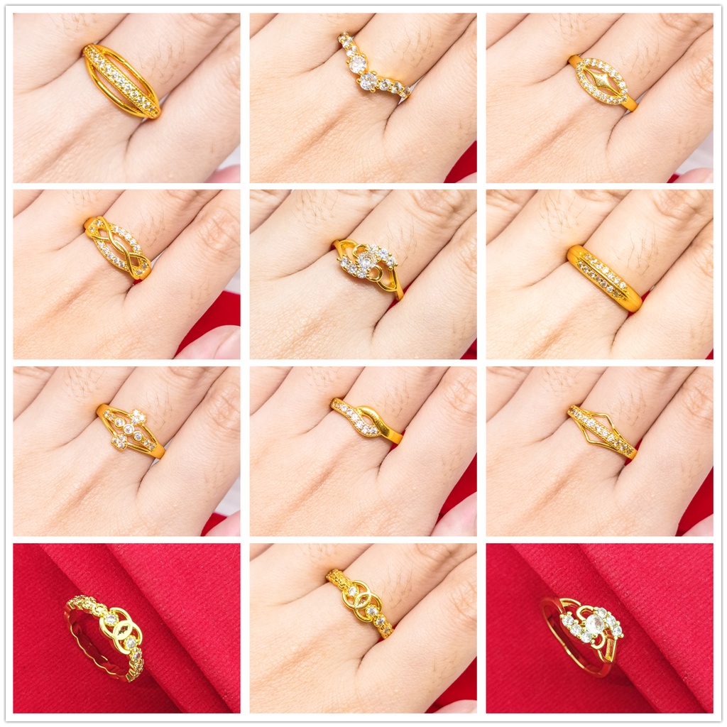 Jual Cincin Titanium Tahan Pudar yang Dicuci Fashion Wanita Cincin ...