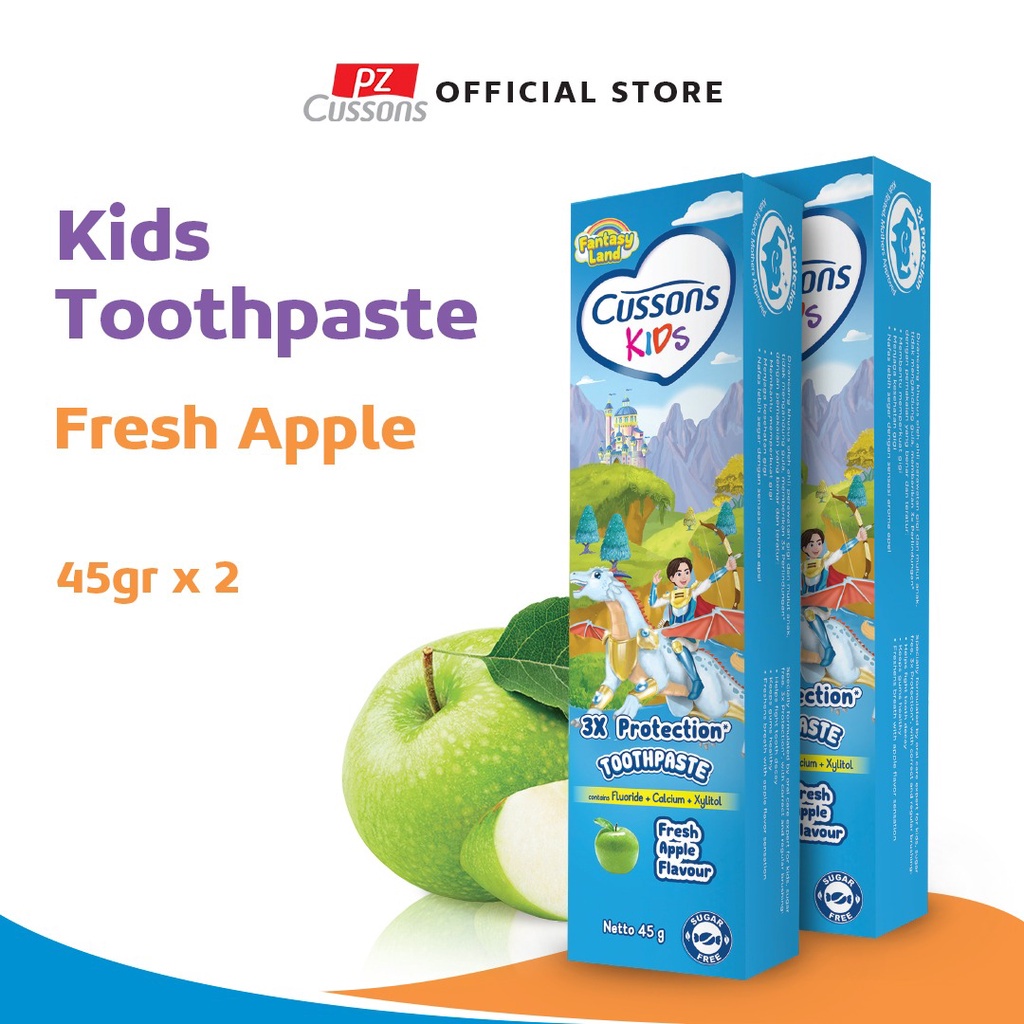 Jual Cussons Kids Toothpaste Dragon Apple - Pasta Gigi Anak 45gr X2 ...