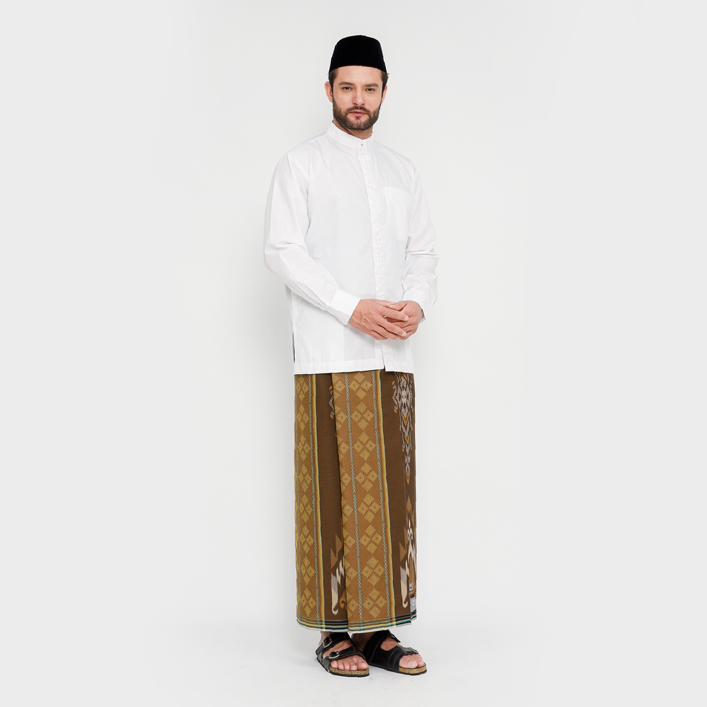 Jual Sarung BHS Classic Silver Motif C45 DKA Coklat Kuning | Shopee ...