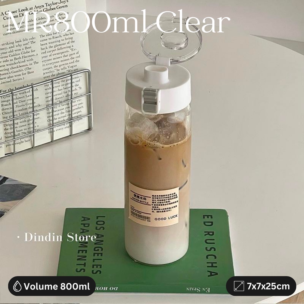 Jual Either.id - Botol Minum Aesthetic Transparan Bening Estetik Botol ...
