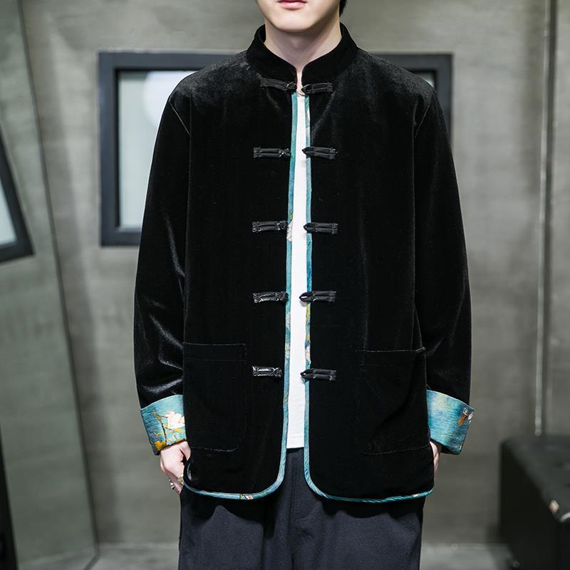 Jual Chinese style men's Tang suit retro loose fitting Chinese style ...