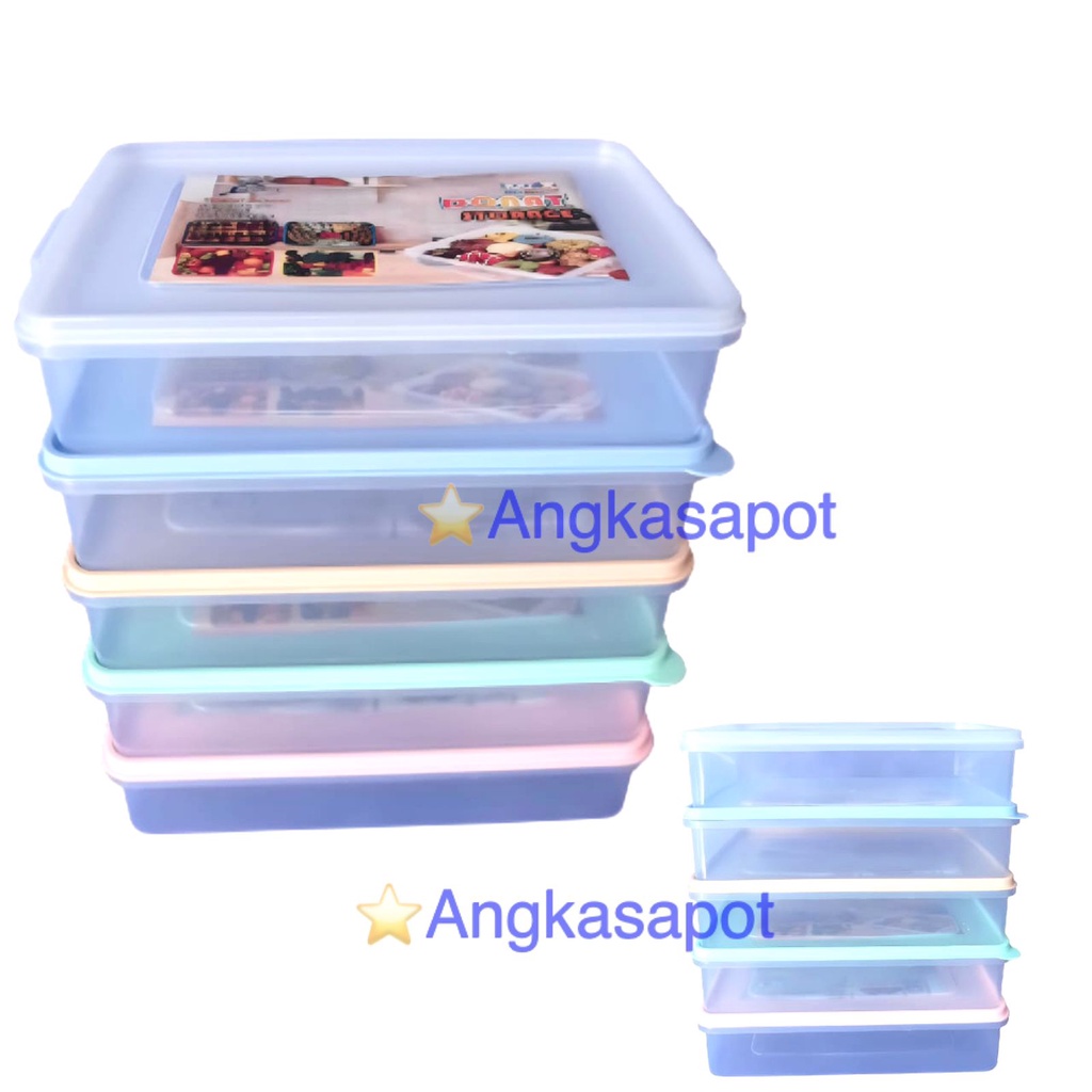 Jual Toples Plastik Sealware DONAT MINI JECCO Warna Pastel Food Box ...