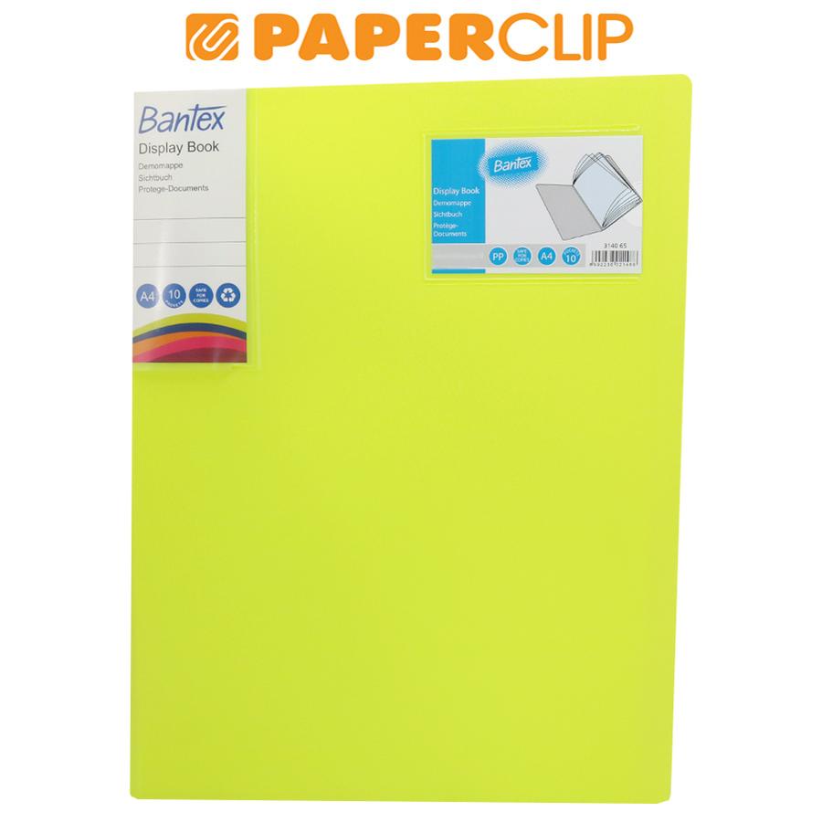 Jual DISPLAY BOOKS / CLEAR HOLDER BANTEX 3140 A4 10 65 LIME | Shopee ...