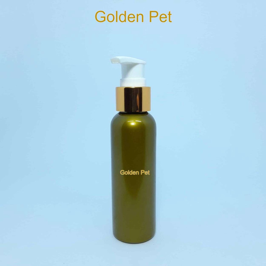 Jual Botol 100 ml BR Emas Pump Lotion Chrome Standart / Botol Plastik / Botol Kosmetik Br ...