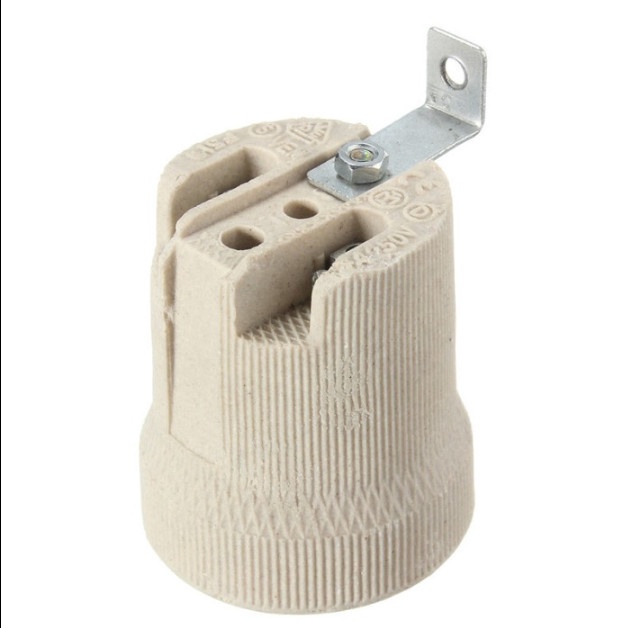 Jual E27 Ceramic Lamp Holder Socket Fittings Screw Bulb Adapter ...