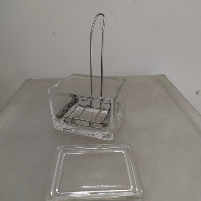 Jual staining jar deluxe 20 slide stainless rack staining dish ...