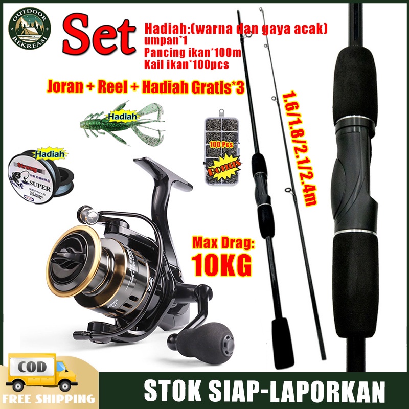 Jual Carbon Fiber Set Pancing 2 Bagian 1.65M/1.8M / 2.1M/2.4M Fishing ...