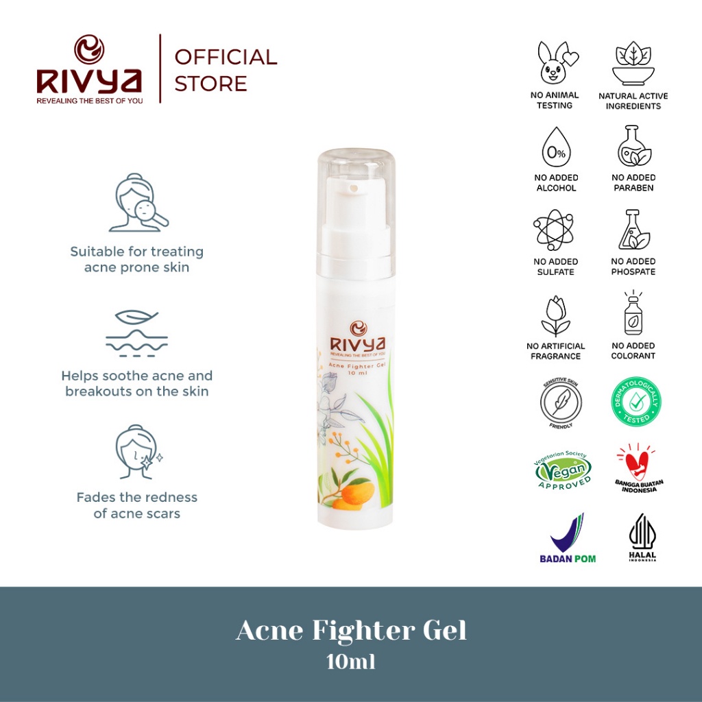 Jual RIVYA Acne Fighter Gel (10ml) | Shopee Indonesia