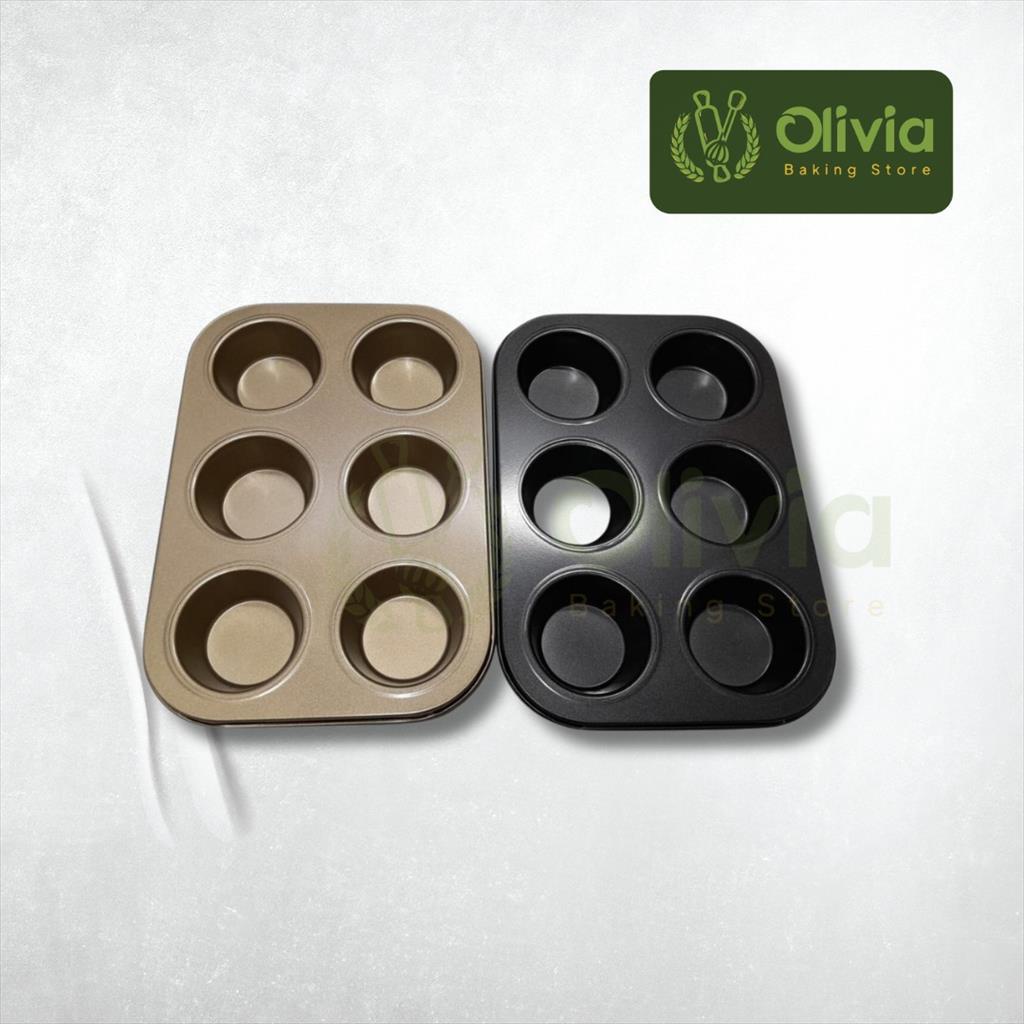 Jual Premium Tray Loyang Muffin 6 Cupcake Anti Lengket High Carbon ...