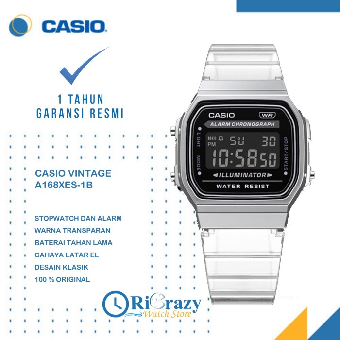 Jual [ PROMO ] Jam Tangan Pria Casio A168XES-1B Digital Vintage ...